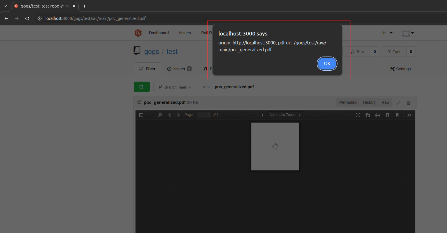 CVE-2025-47943: Stored XSS in Gogs via PDF – Hacktive Security